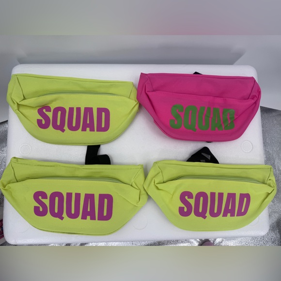 Bags | Squad Neon Pink And Yellow Fanny Pack Set Of 4 8s Bach Style ...